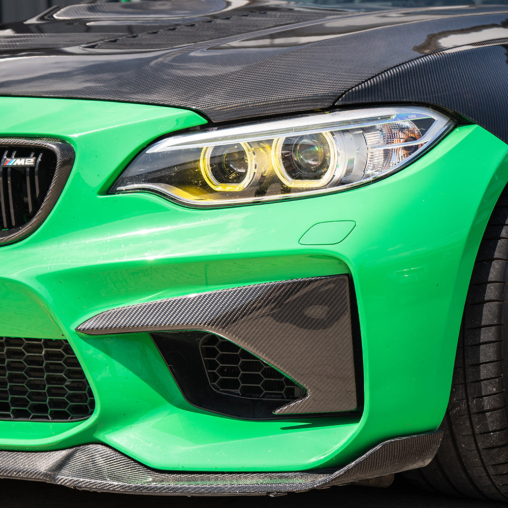 BMW M2 F87 N55 (OG) CARBON FIBRE FRONT BUMPER CORNERS | CT CARBON – CT ...