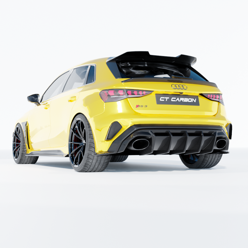 AUDI A3/S3/RS3 8Y 2022+ SPORTBACK CARBON FIBRE MIDDLE SPOILER - CT DES ...