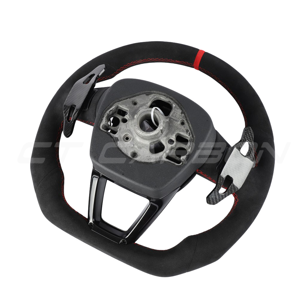 AUDI RSQ8 FULL ALCANTARA FLAT BOTTOM CUSTOM STEERING WHEEL | CT CARBON ...