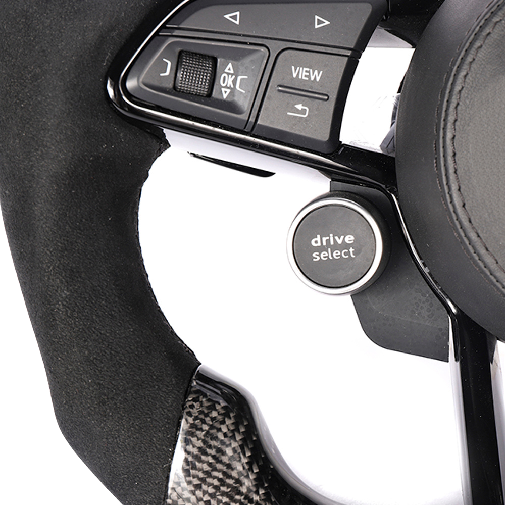AUDI R8 CARBON FIBRE/ ALCANTARA FLAT BOTTOM CUSTOM STEERING WHEEL | CT ...