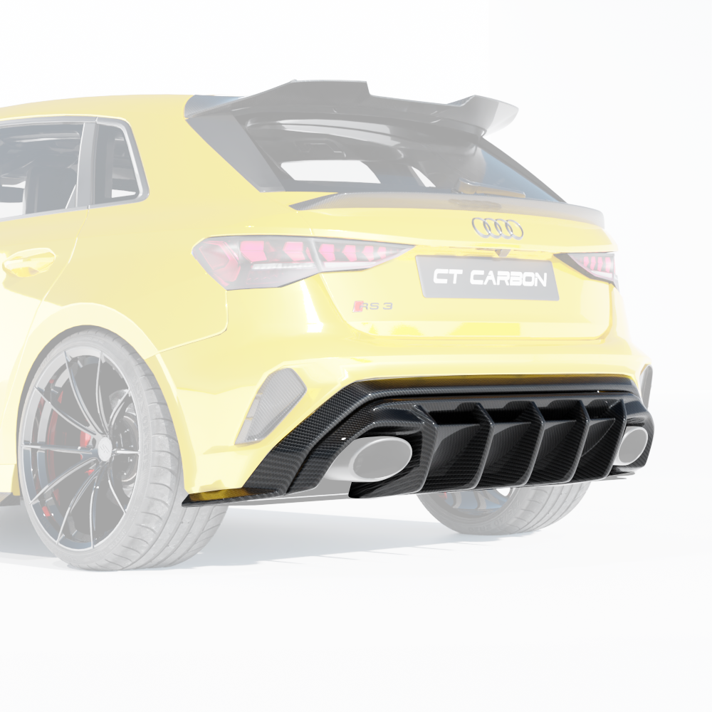 AUDI RS3 8Y 2025+ CARBON FIBRE REAR DIFFUSER - CT DESIGN | CT CARBON ...