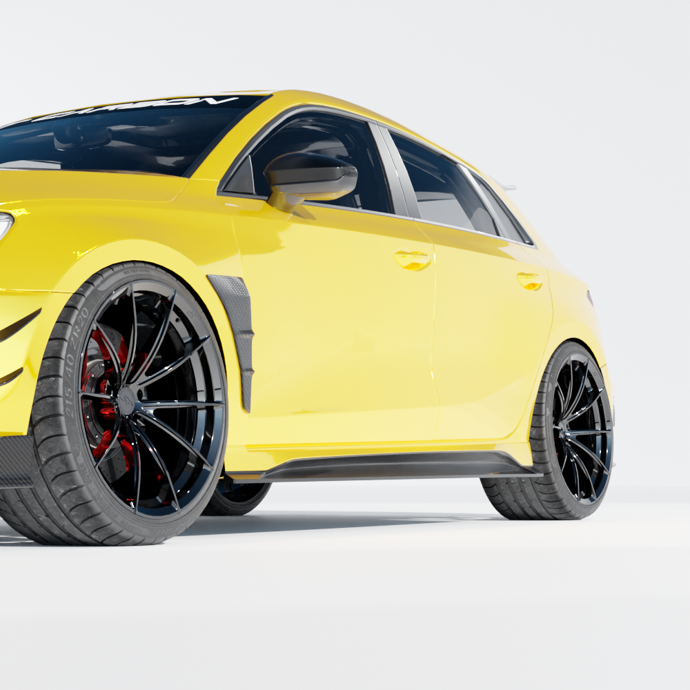 AUDI RS3 8Y 2022+ CARBON FIBRE SIDE SKIRTS - CT DESIGN V2 – CT Carbon