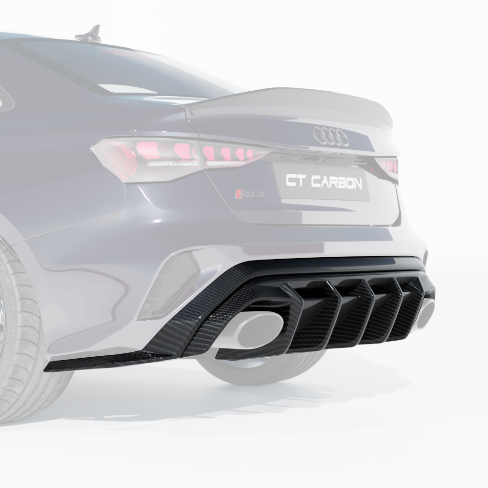 AUDI RS3 8Y 2025+ SALOON CARBON FIBRE DIFFUSER - CT DESIGN – CT Carbon
