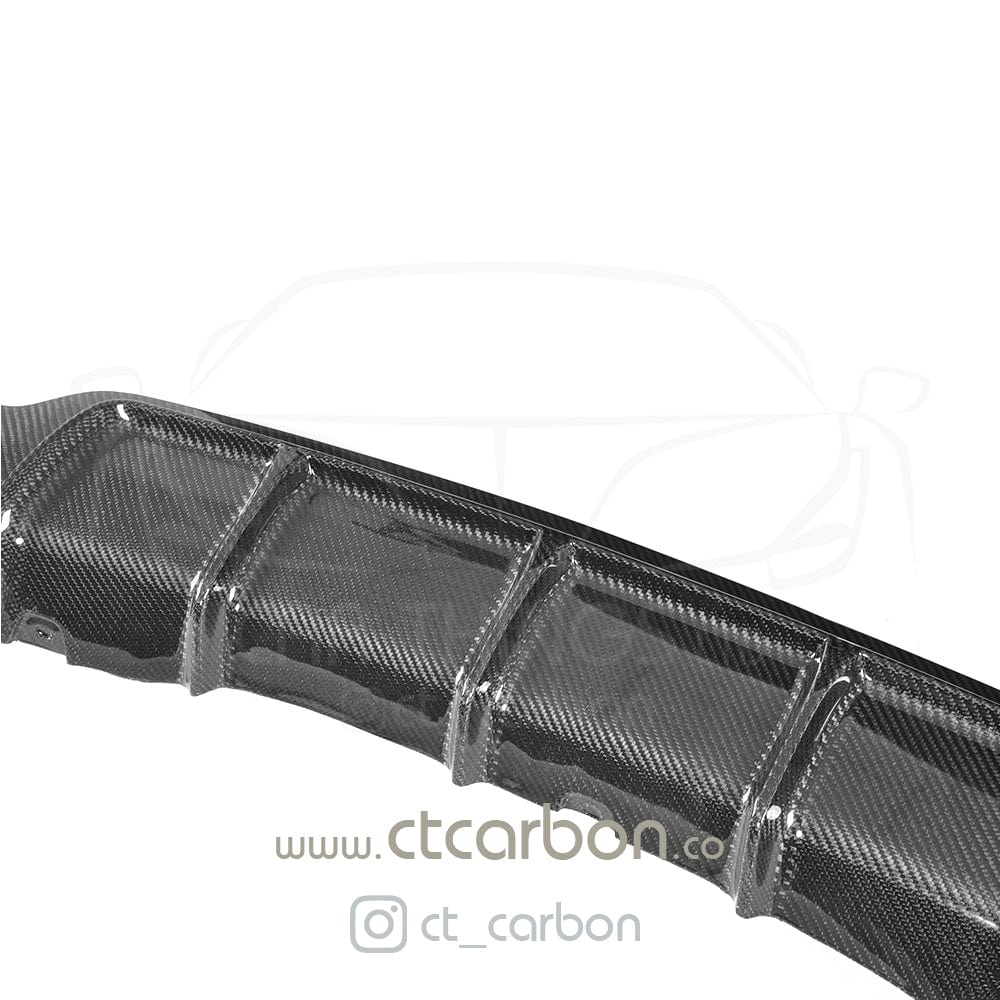 CT CARBON | BMW F32 & F33 CARBON FIBRE DIFFUSER MP STYLE DUAL EXHAUST