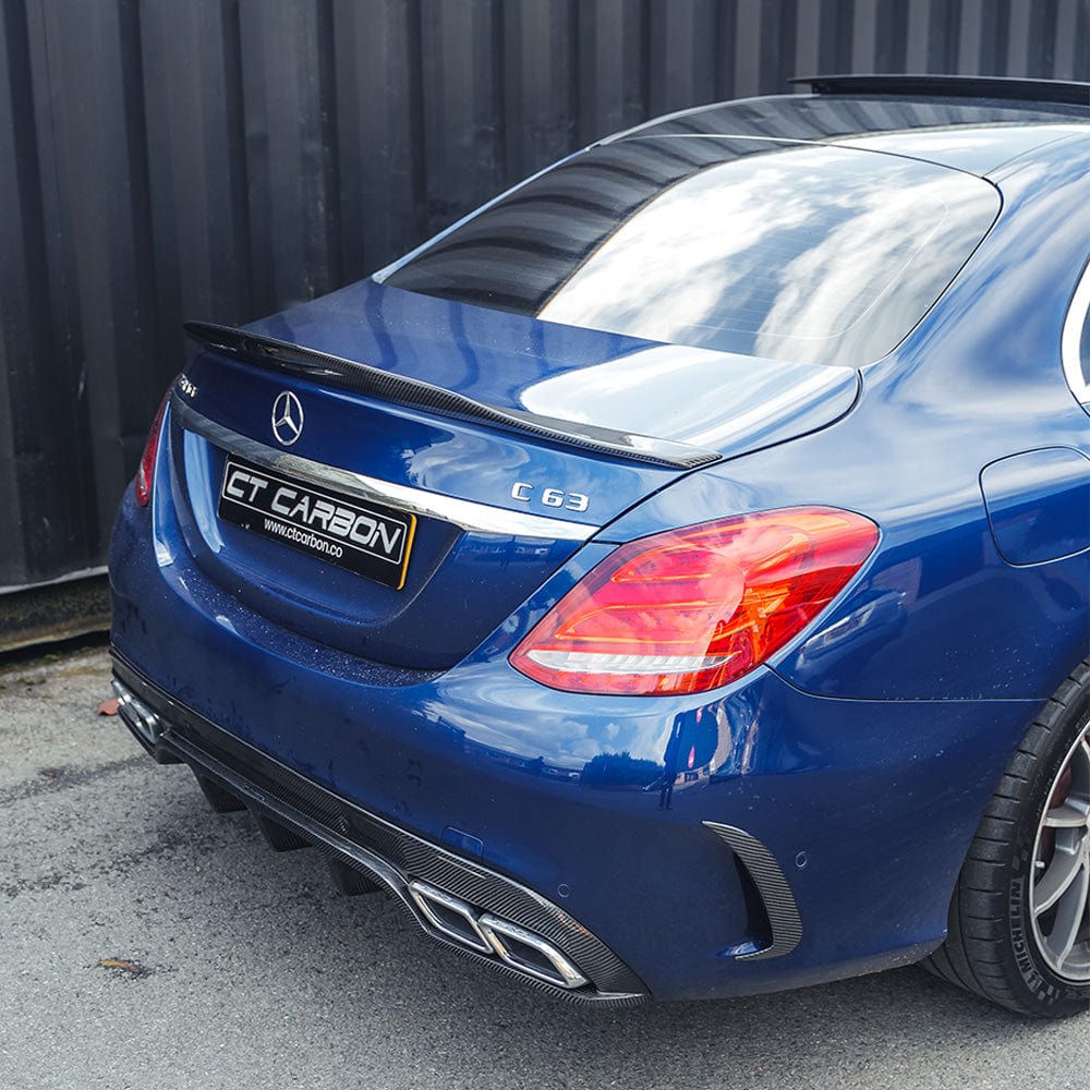 MERCEDES W205 C63 & C63S SALOON CARBON DIFFUSER & EXHAUST TIPS - PS