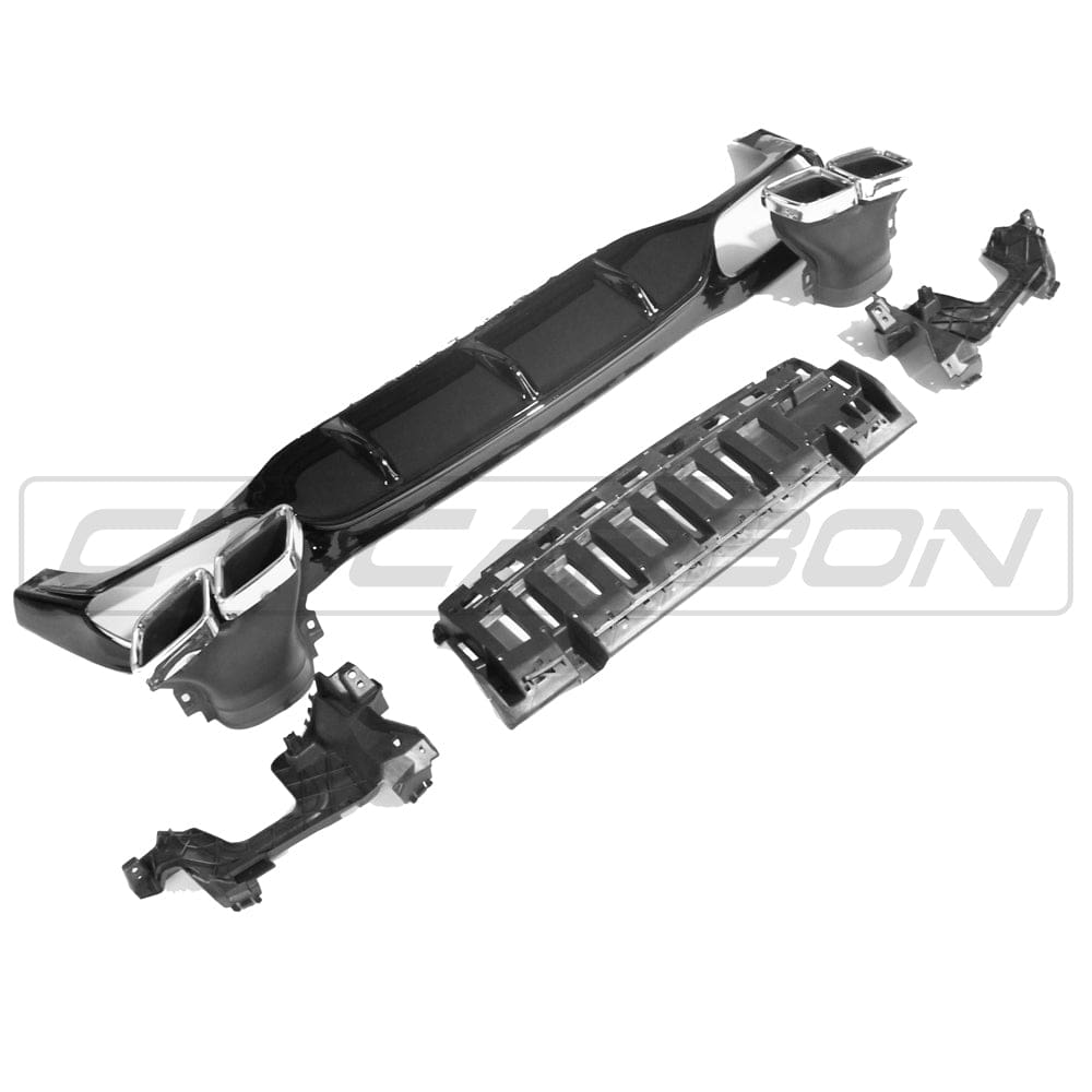 CT CARBON | MERCEDES W213 E-CLASS GLOSS BLACK DIFFUSER & TIPS – CT Carbon